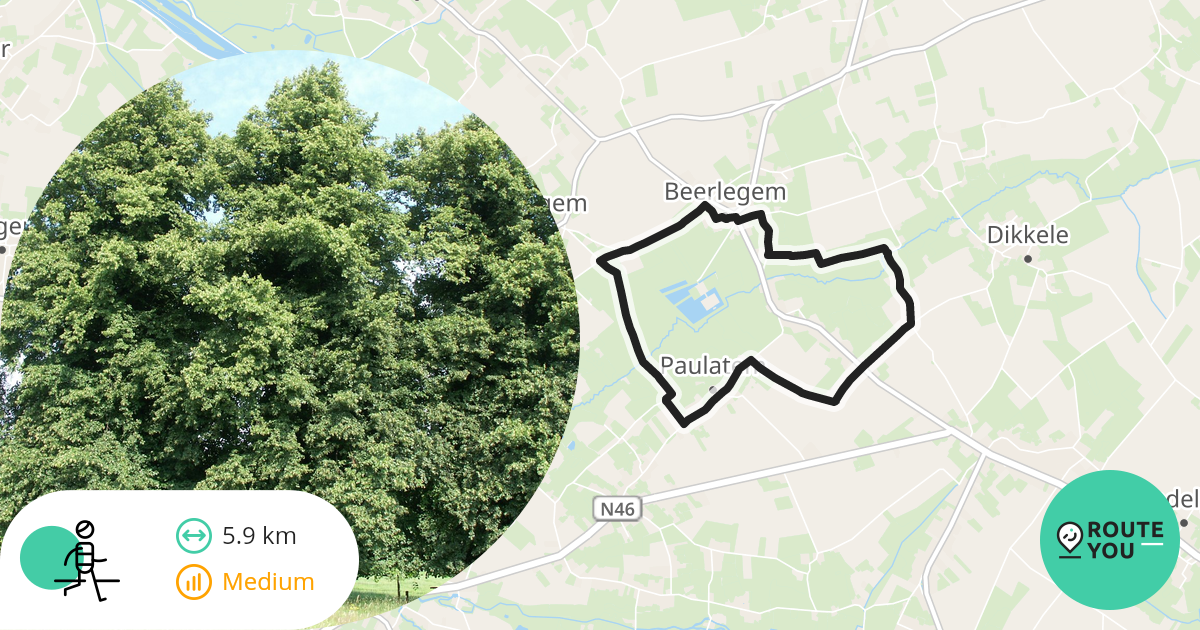 Korte wandeling in de Zwalmstreek 5.91 - Recreatieve wandelroute | RouteYou