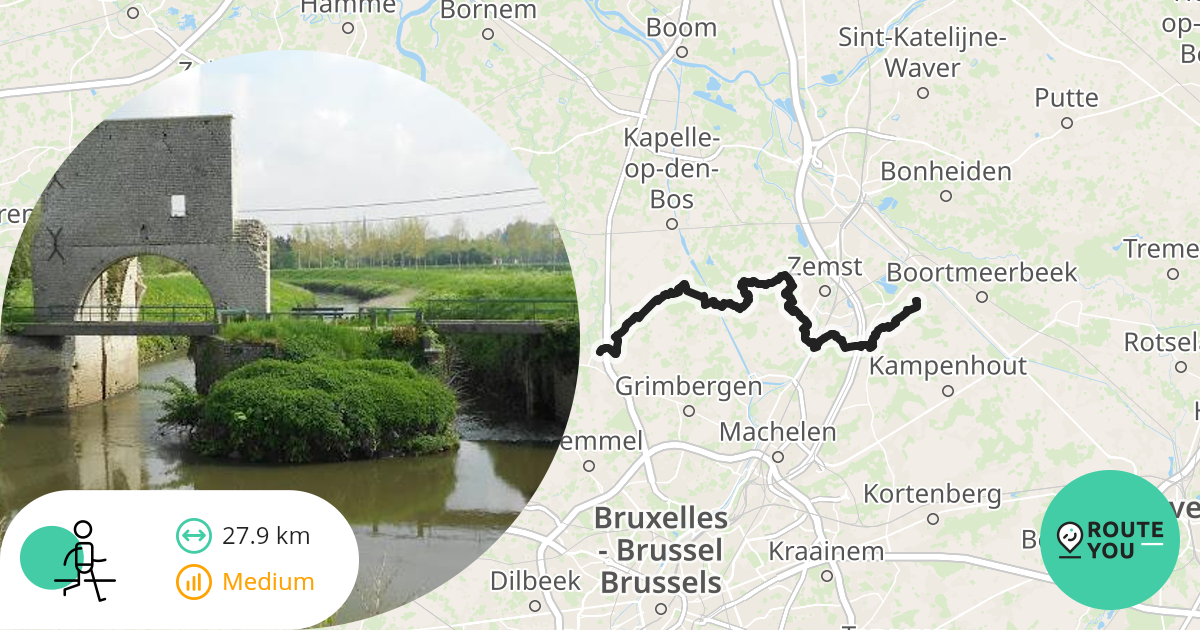 GR128 - Wolvertem - Elewijt - Wandelroute | RouteYou