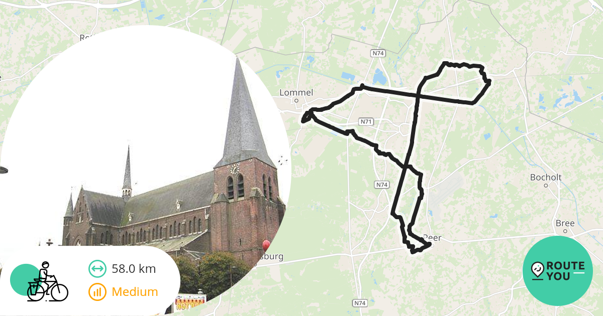 Peer + fietsen door bomen - Recreatieve fietsroute | RouteYou