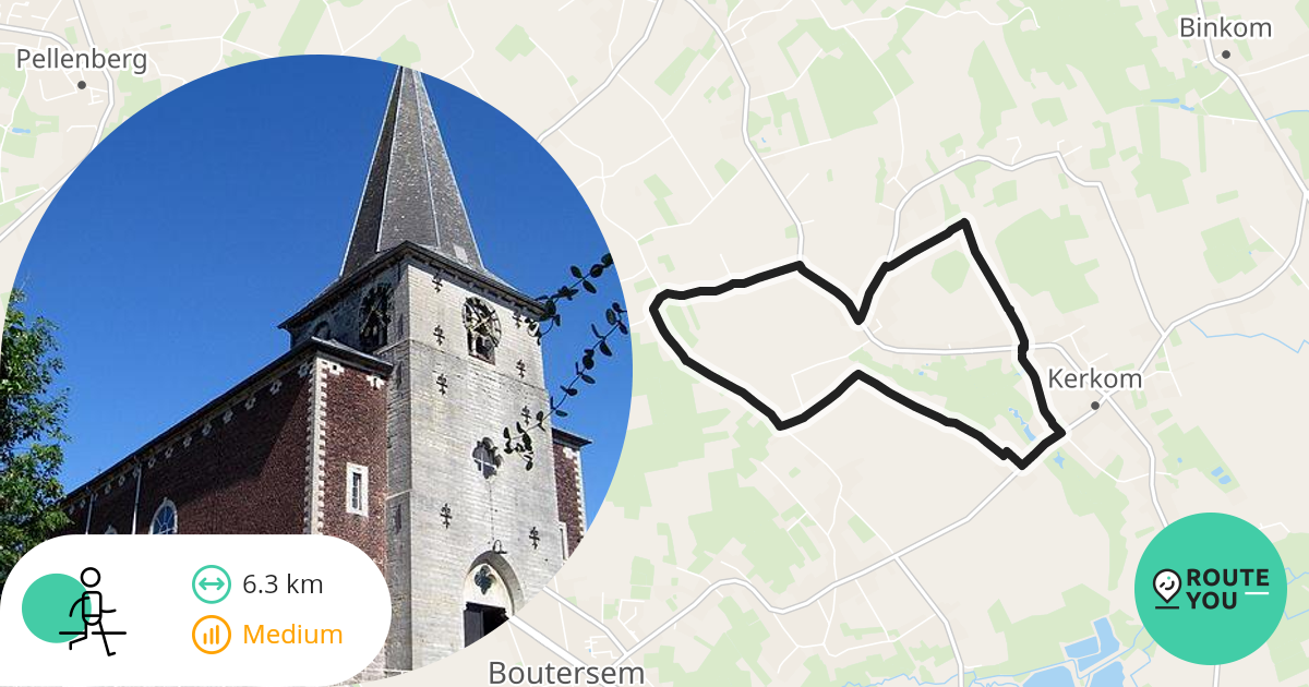 Kerkom 6KM - A - Wandelroute | RouteYou