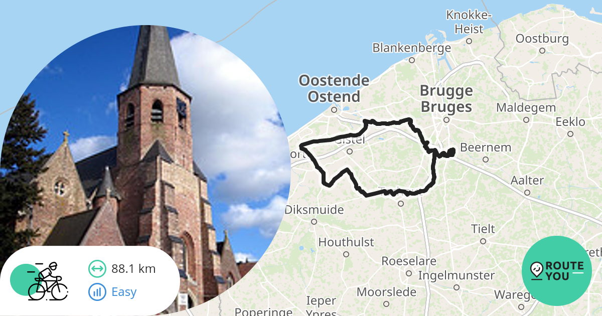 Leffinge - WTC De Putters Oostkamp - Racefietsroute | RouteYou