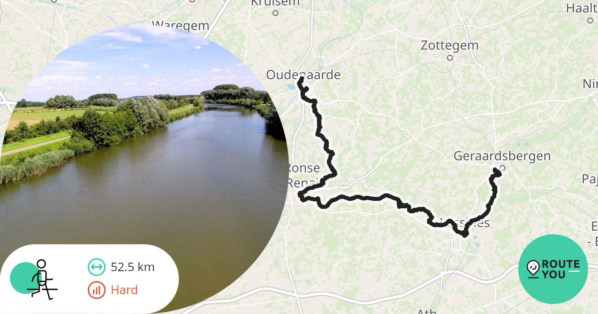 52km_Oudenaarde-80%GRs-Ronse-Flobeque-Lessines-Geraardsbergen ...