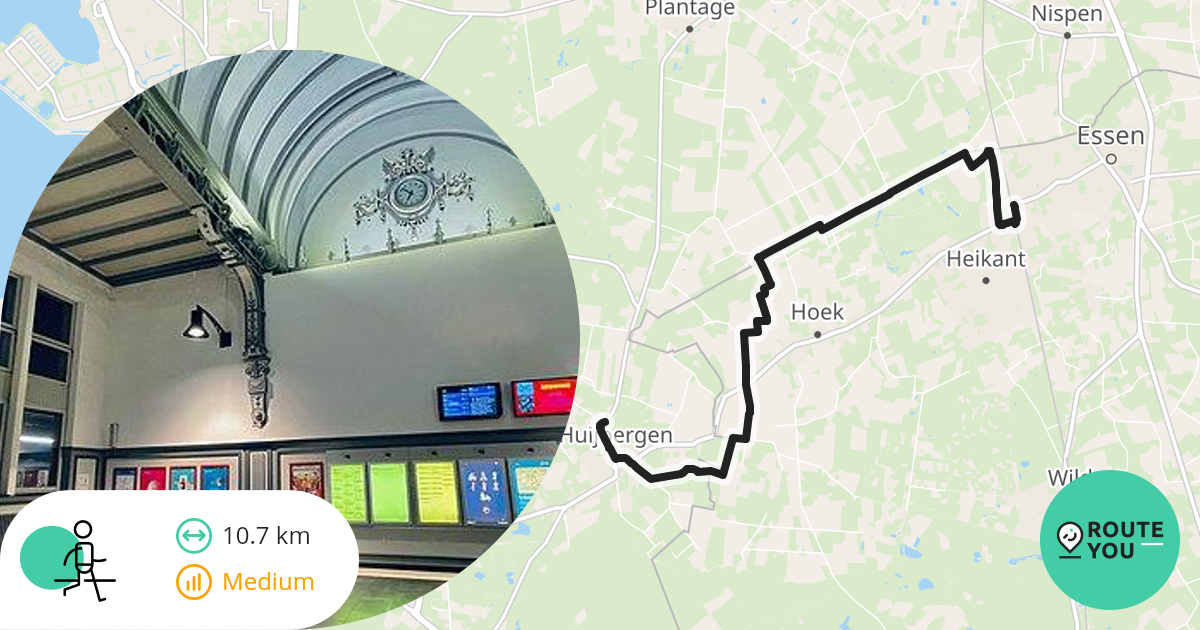 Huijbergen - Essen station ( dag 1/deel 1) - Wandelroute | RouteYou