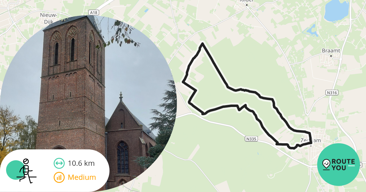 Montferland 4van5 Zeddam - Recreatieve wandelroute | RouteYou