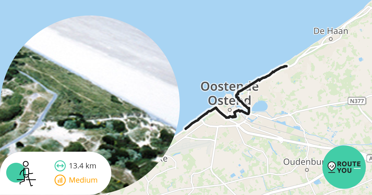 Bredene-Bad - Oostende - Wandelroute | RouteYou