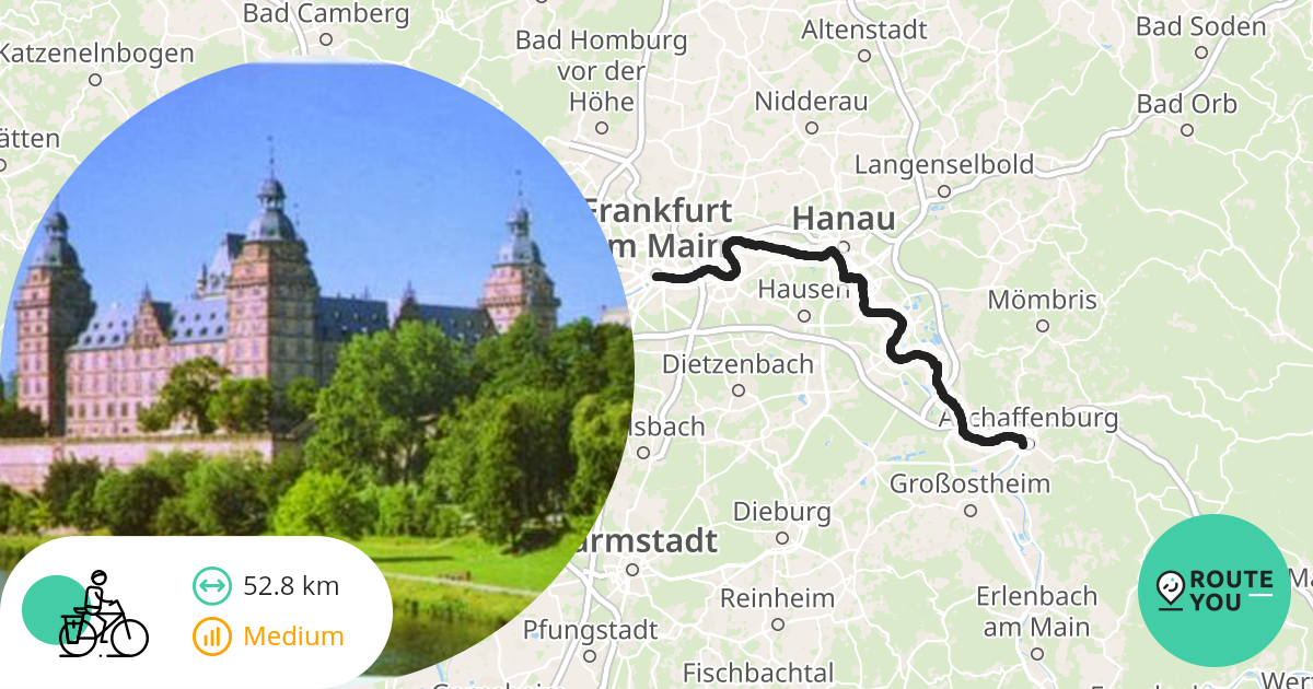 Der MainRadweg: Von Aschaffenburg bis Frankfurt - Freizeit Fahrradroute ...