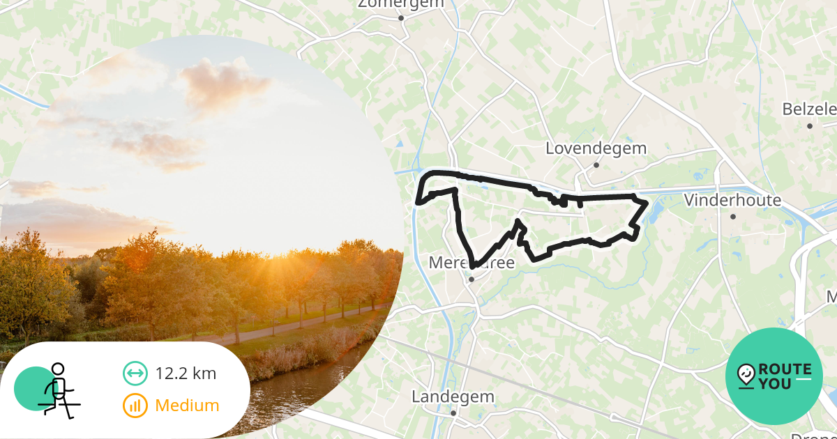 Gele wandeling - Wandelroute | RouteYou