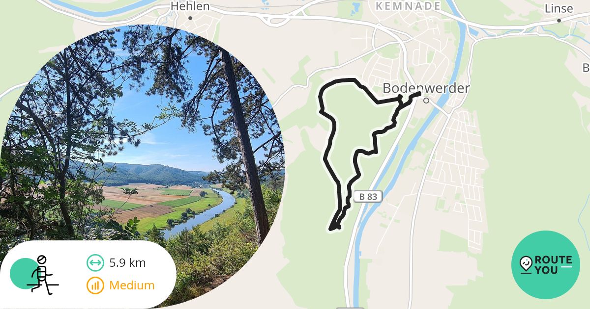 Weserhöhen (Bw 5) - Freizeit Wanderroute | RouteYou