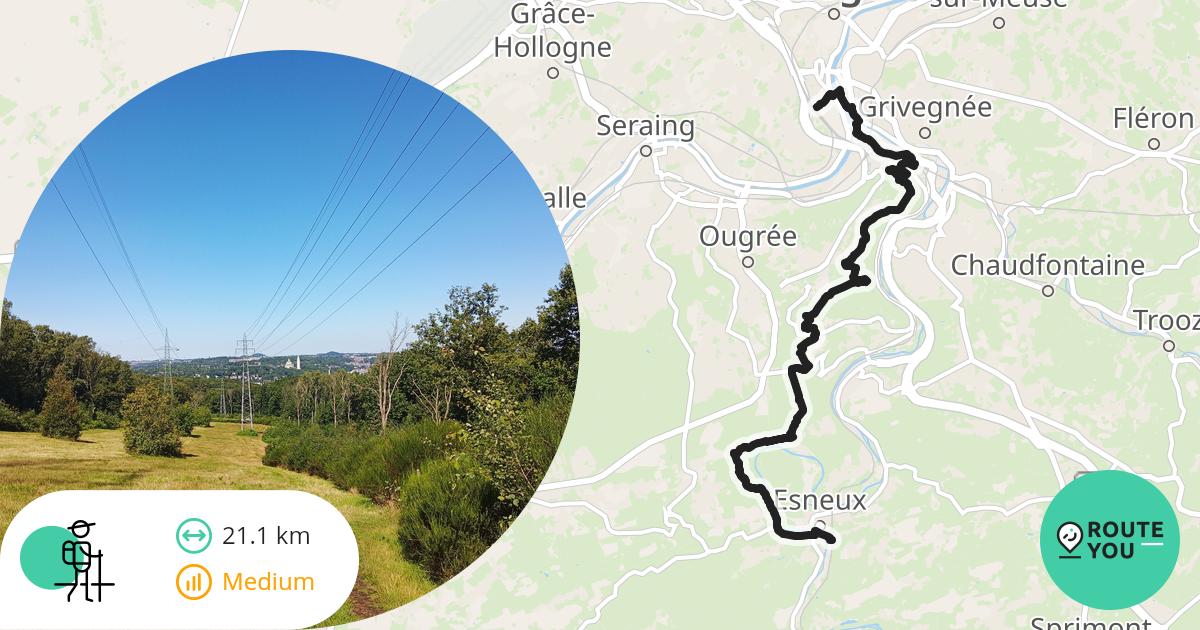 GR57 van Luik naar Esneux - Hikingroute | RouteYou
