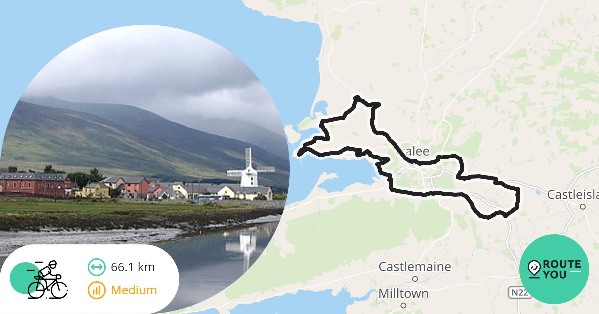 Winding roads around Tralee Cycle Loop - Road bike route | RouteYou