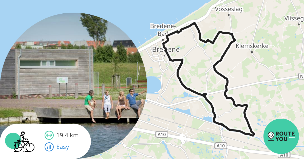 Bredene-Bad Oudenburg 20km - Recreatieve fietsroute | RouteYou