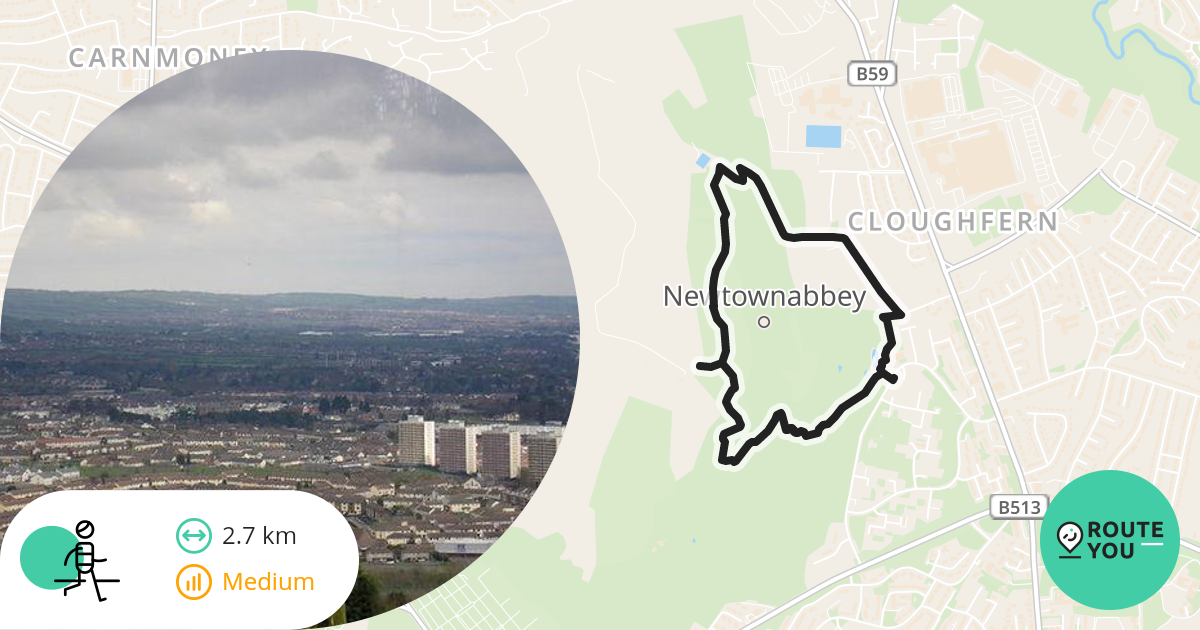 Carnmoney Hill Short Walk - Recreational walking route | RouteYou