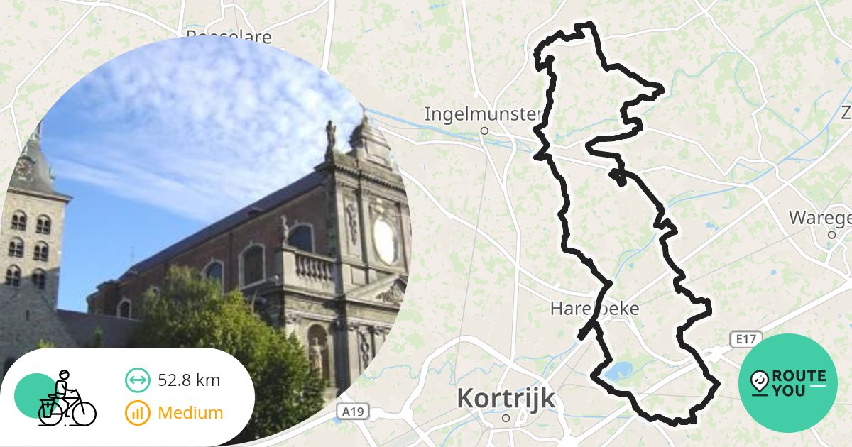 Meulebeke harelbeke - Recreatieve fietsroute | RouteYou