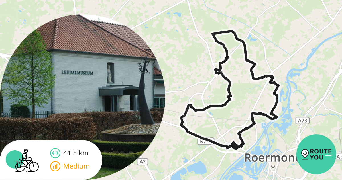 Leudal: Fietsparel aan de Maas 42 km _ Roggel - Recreatieve fietsroute ...