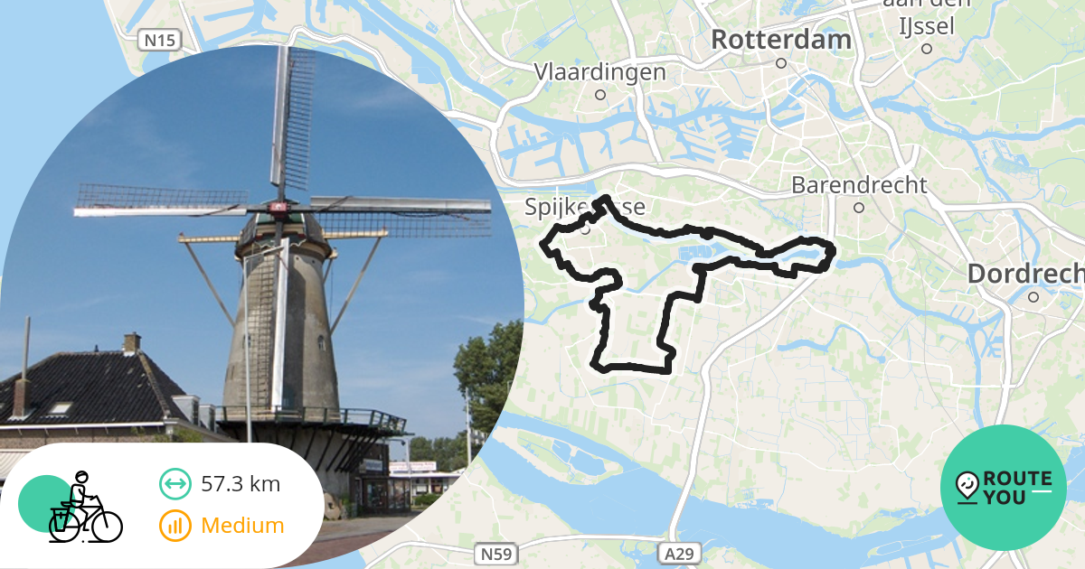 Fietsen langs de Oude Maas en door de Hoeksche Waard 58 km _ Spijkenisse - Recreatieve ...