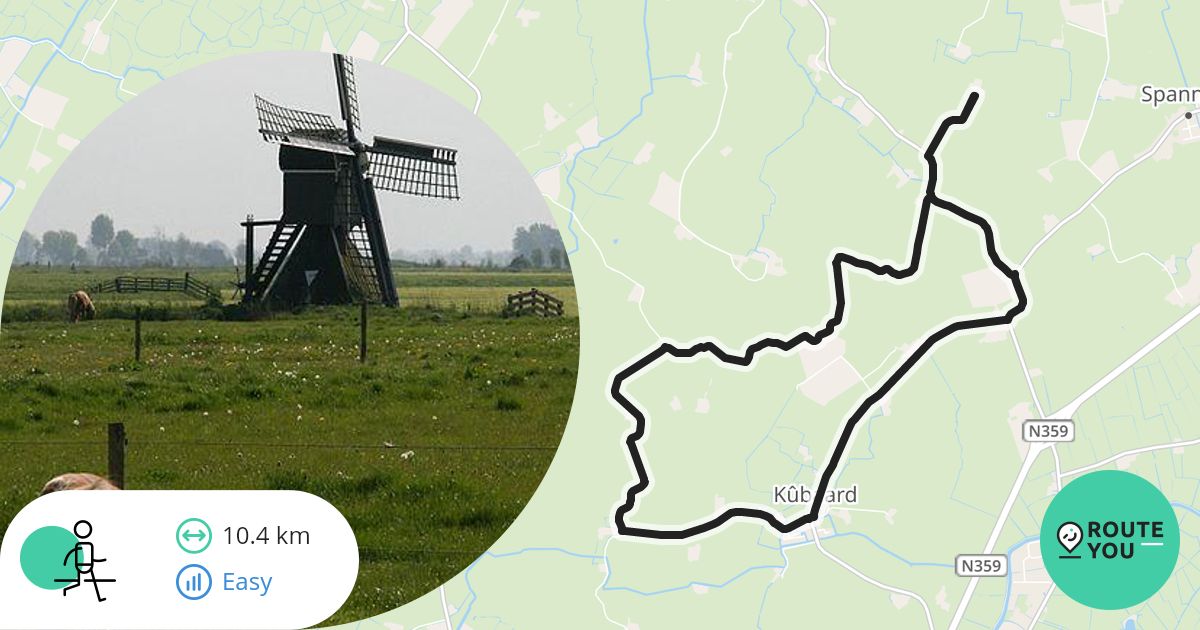Kubaard, Tritzum 10 km - Wandelroute | RouteYou