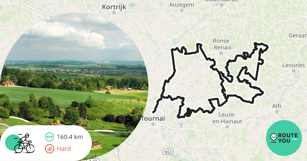 Tour des Collines 2024 160 km - Racefietsroute | RouteYou