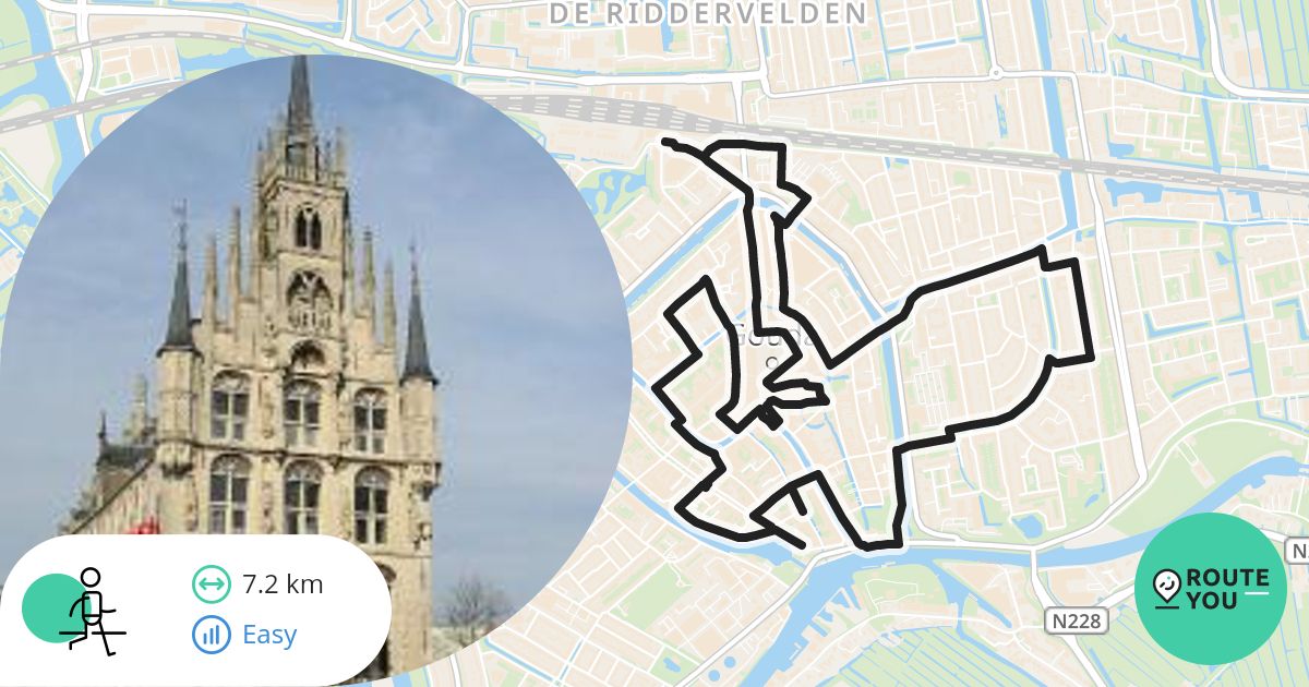 75 min Stadswandeling, De mooiste straten van oud Gouda - Wandelroute ...