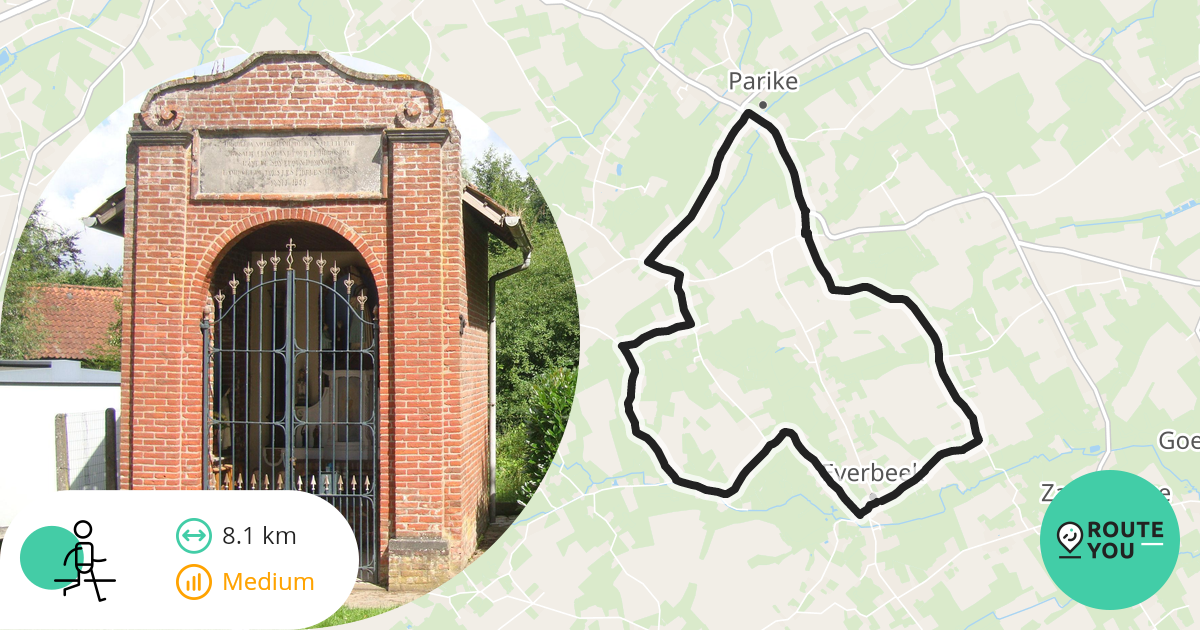 EWT Everbeek Be Parike 8 km E Be - Wandelroute | RouteYou