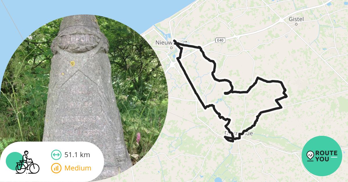 De Groote Tocht IJzerfront 51km - Recreatieve fietsroute | RouteYou