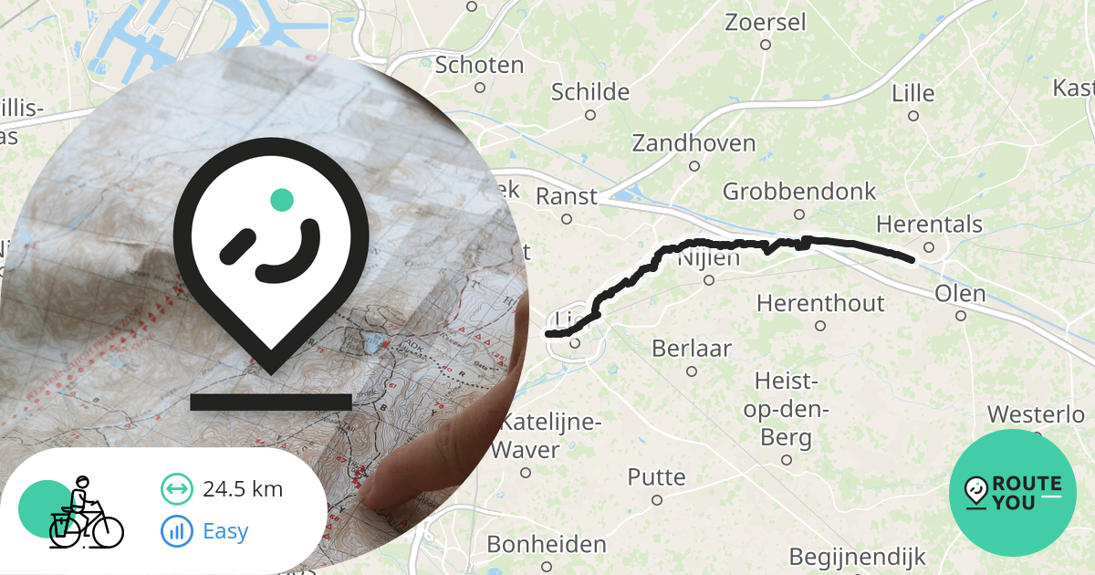 Herentals - Lier - Recreatieve fietsroute | RouteYou