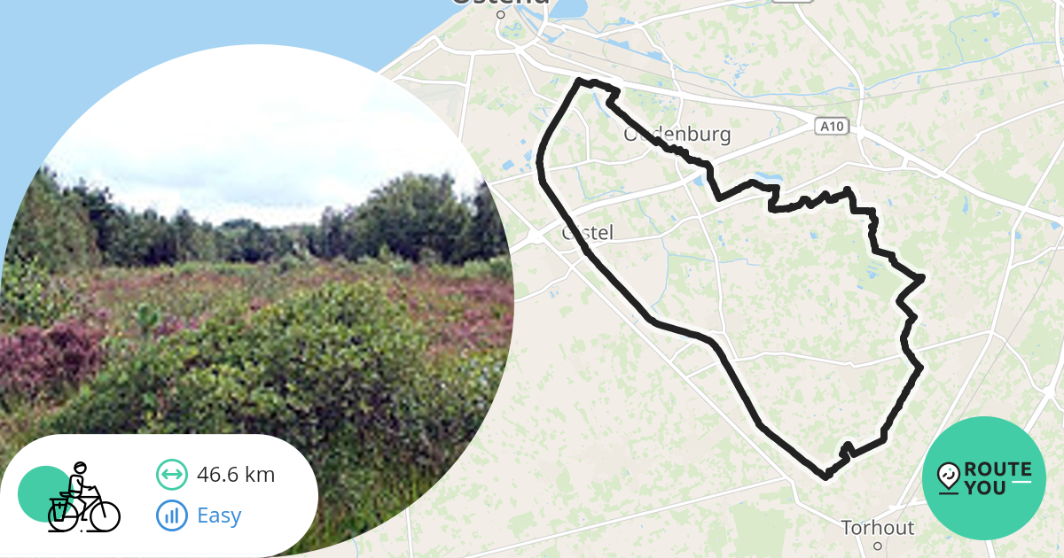 Zandvoorde - Wijnendale - Groene 62 - Recreatieve fietsroute | RouteYou