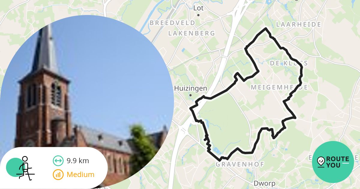 Gordel 2024 wandelen Huizingen 10km - Wandelroute | RouteYou