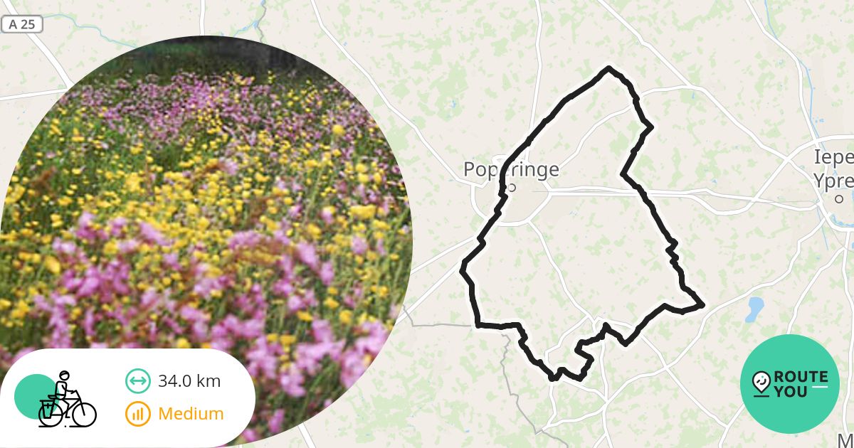 Poperinge - Recreatieve fietsroute | RouteYou