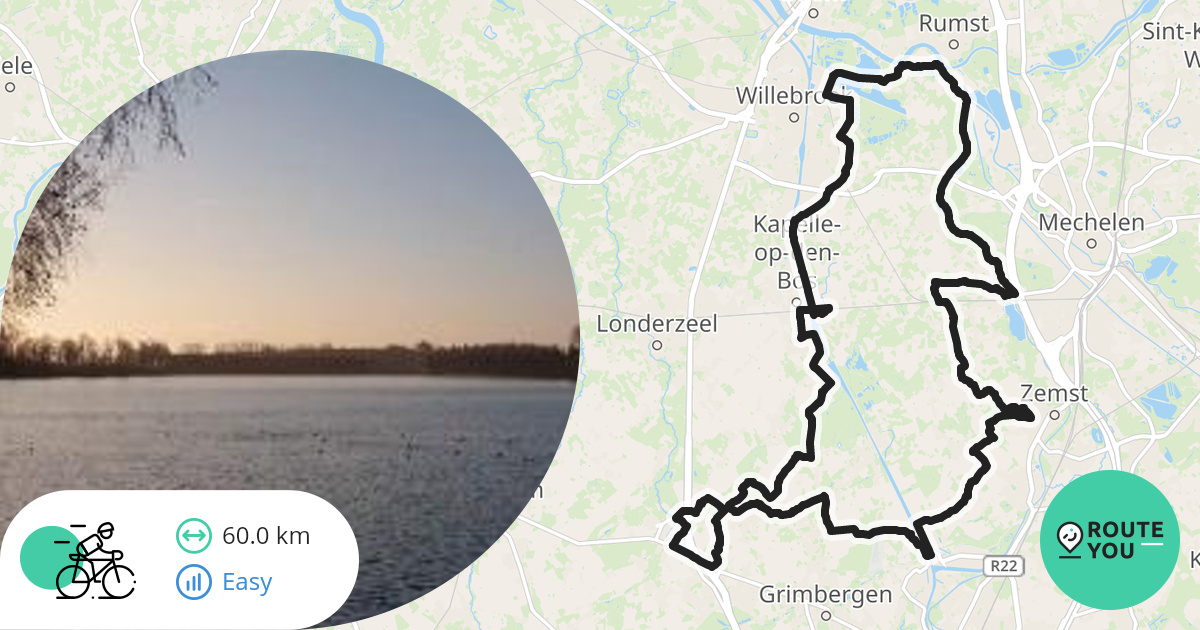 Wolvertem-Blaasveld-Wolvertem 60km - Racefietsroute | RouteYou