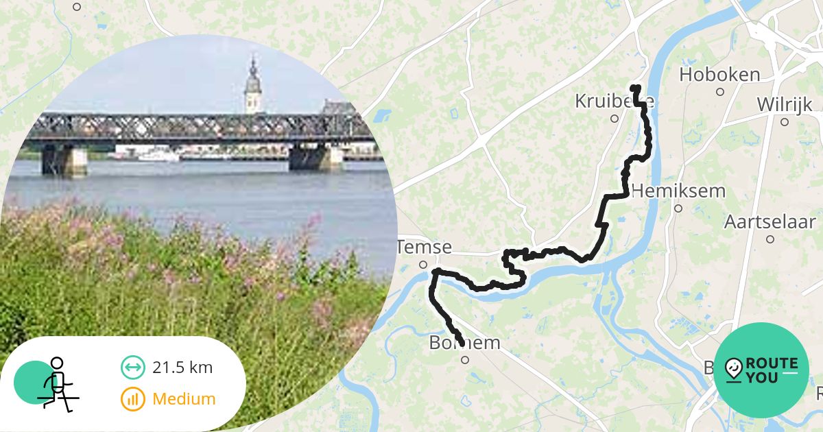 GR5A: Kruibeke N419 - Bornem - Wandelroute | RouteYou
