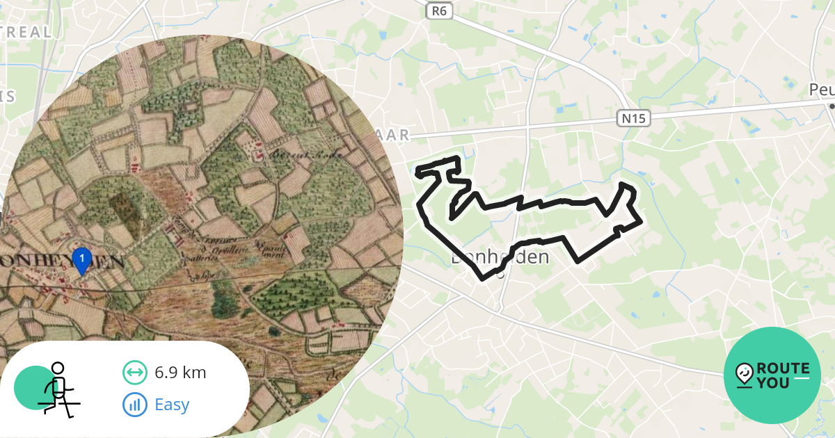 Naar de bron van de Ferrariskaart - Wandelroute | RouteYou