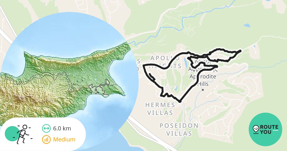Aphrodite Hills - Running route | RouteYou