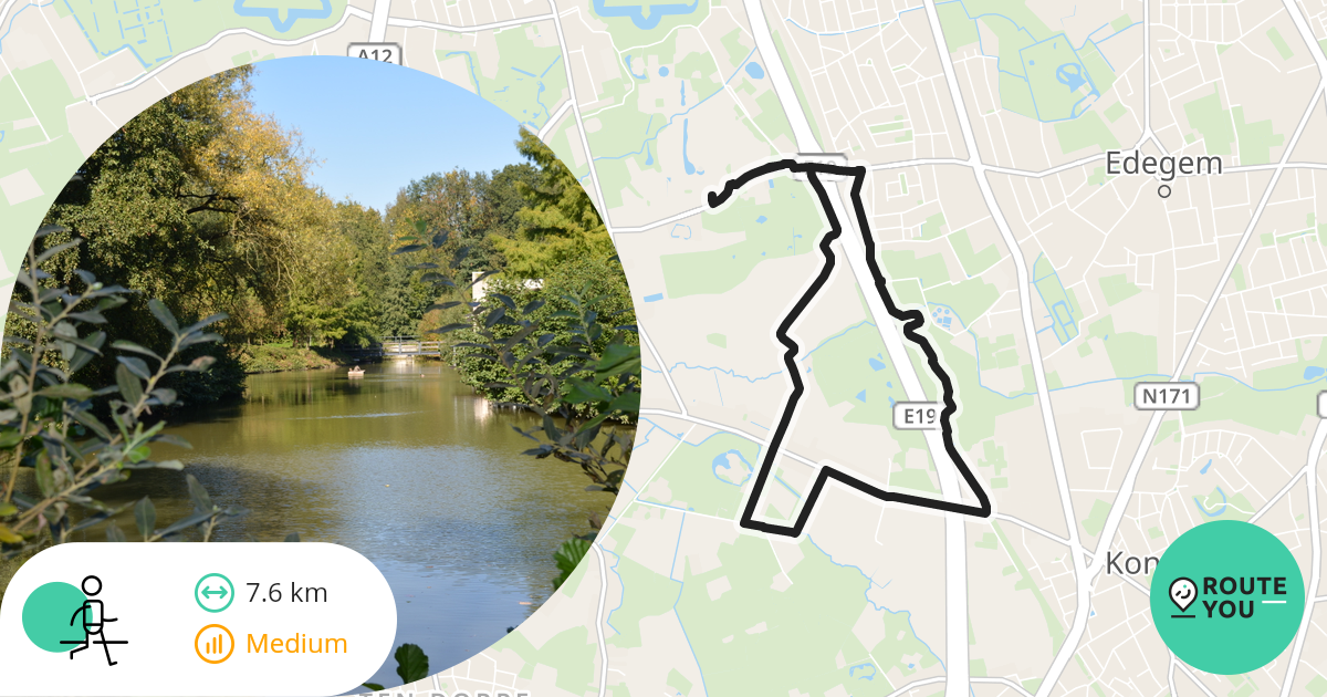 UZA Edegem - kievitpad - Wandelroute | RouteYou