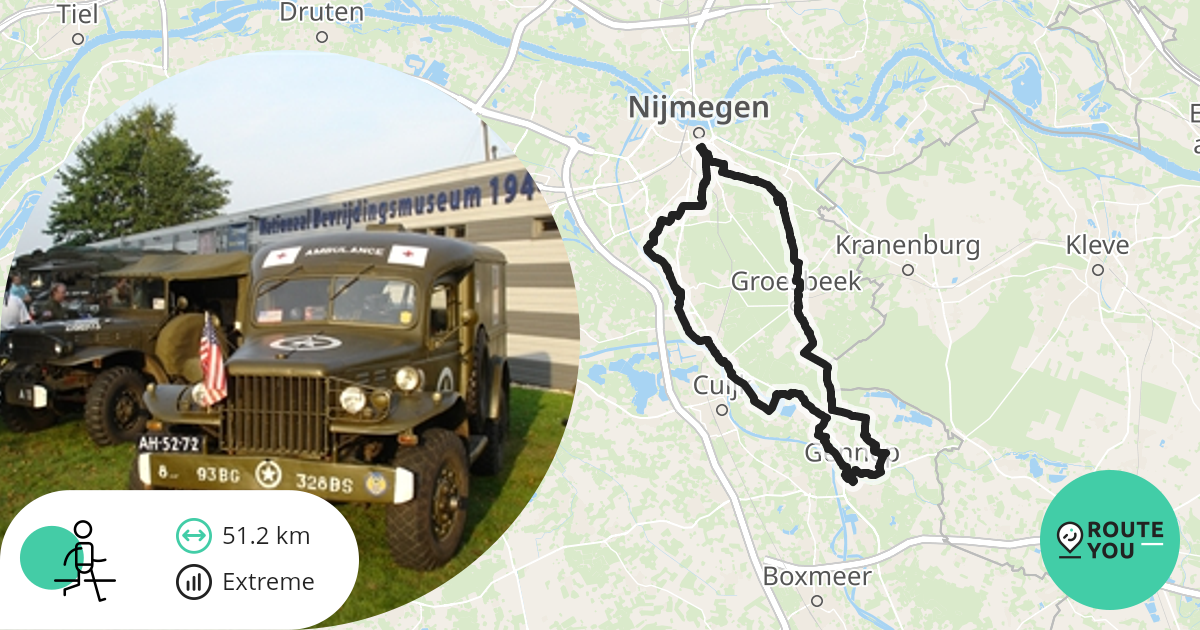 Nijmeegse vierdaagse wandeling dag 3 - Wandelroute | RouteYou