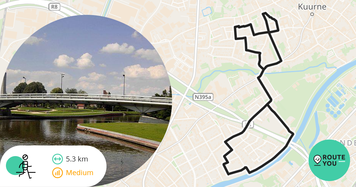 Kuurne 6 bis - Recreatieve wandelroute | RouteYou