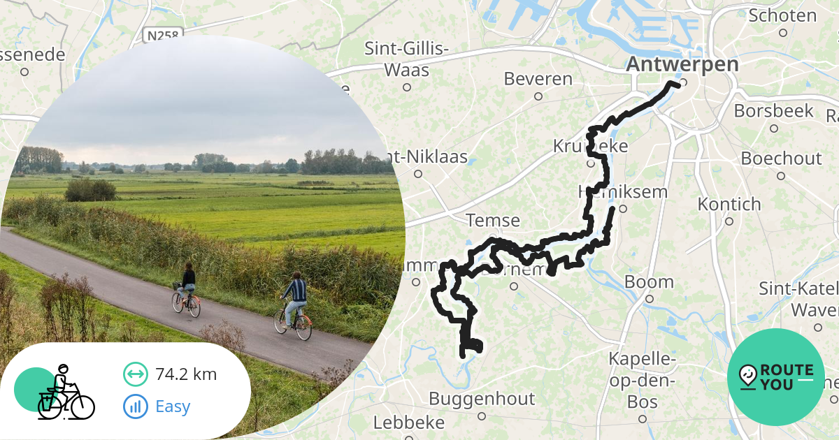 Dwars door Nationaal Park Scheldevallei fietsroute - Recreatieve fietsroute | RouteYou