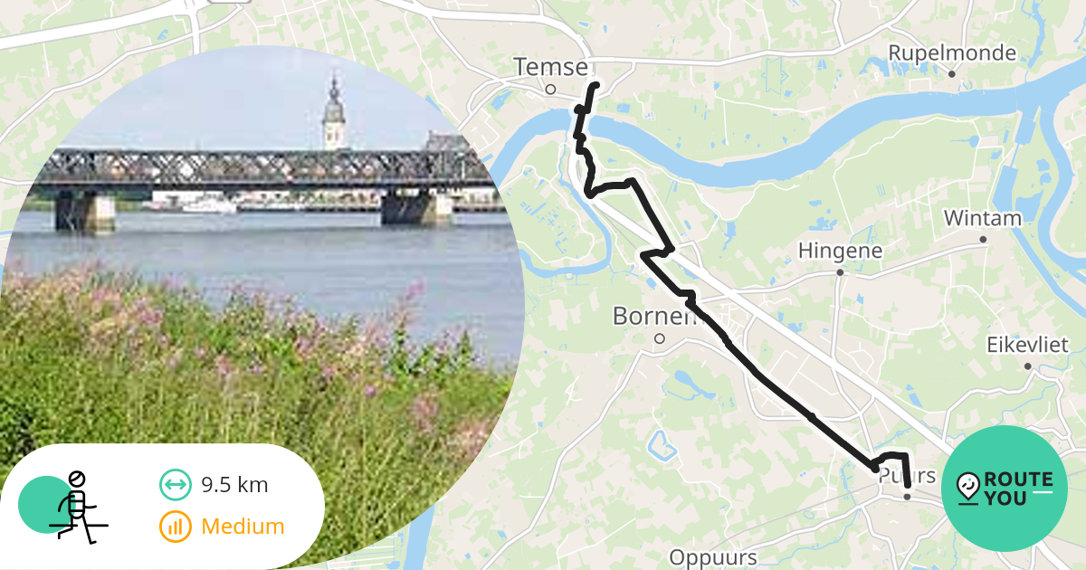 OKRA Treinstapper Puurs - Temse - Recreatieve wandelroute | RouteYou