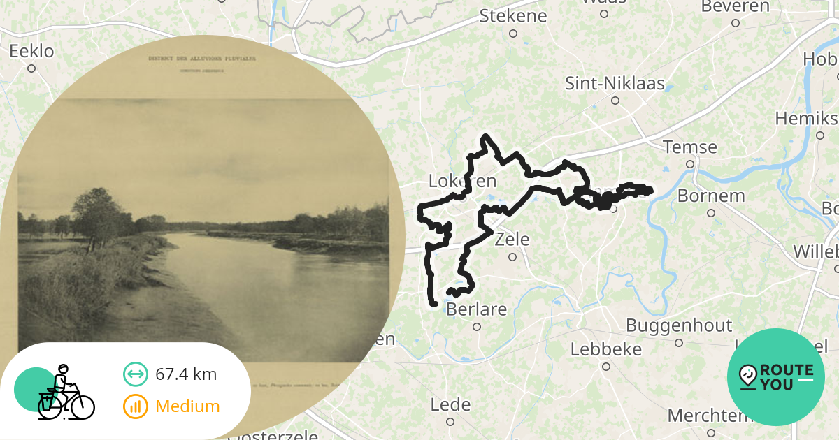 Overmere - Tielrode - Recreatieve fietsroute | RouteYou