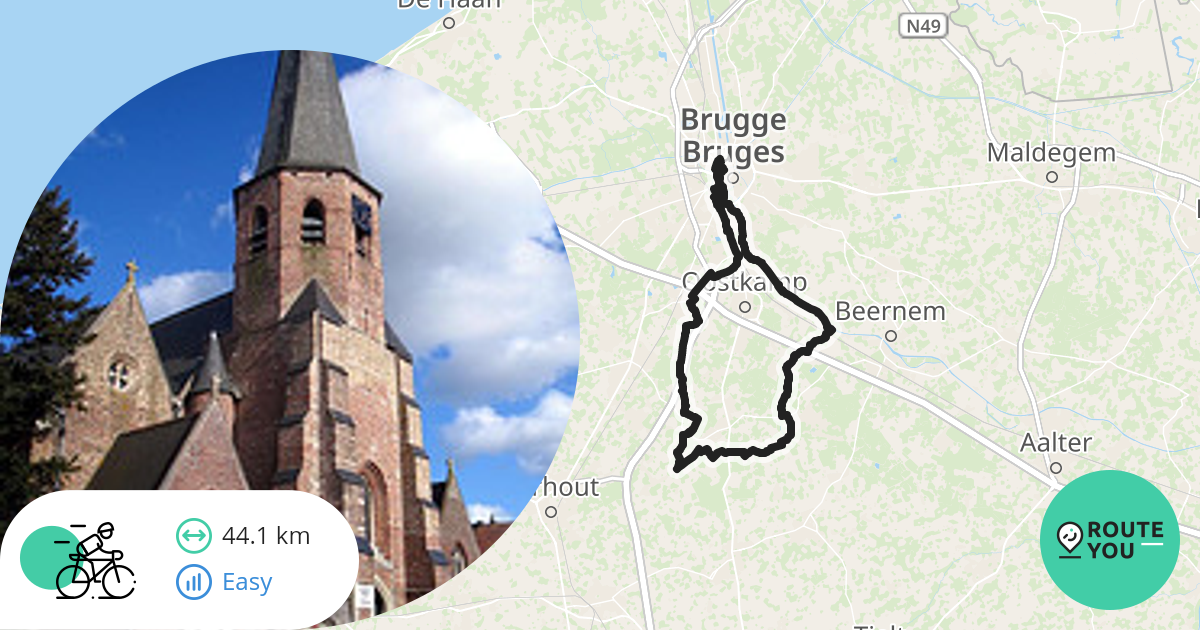 Lus begint in Brugge 23-03-25 - Racefietsroute | RouteYou