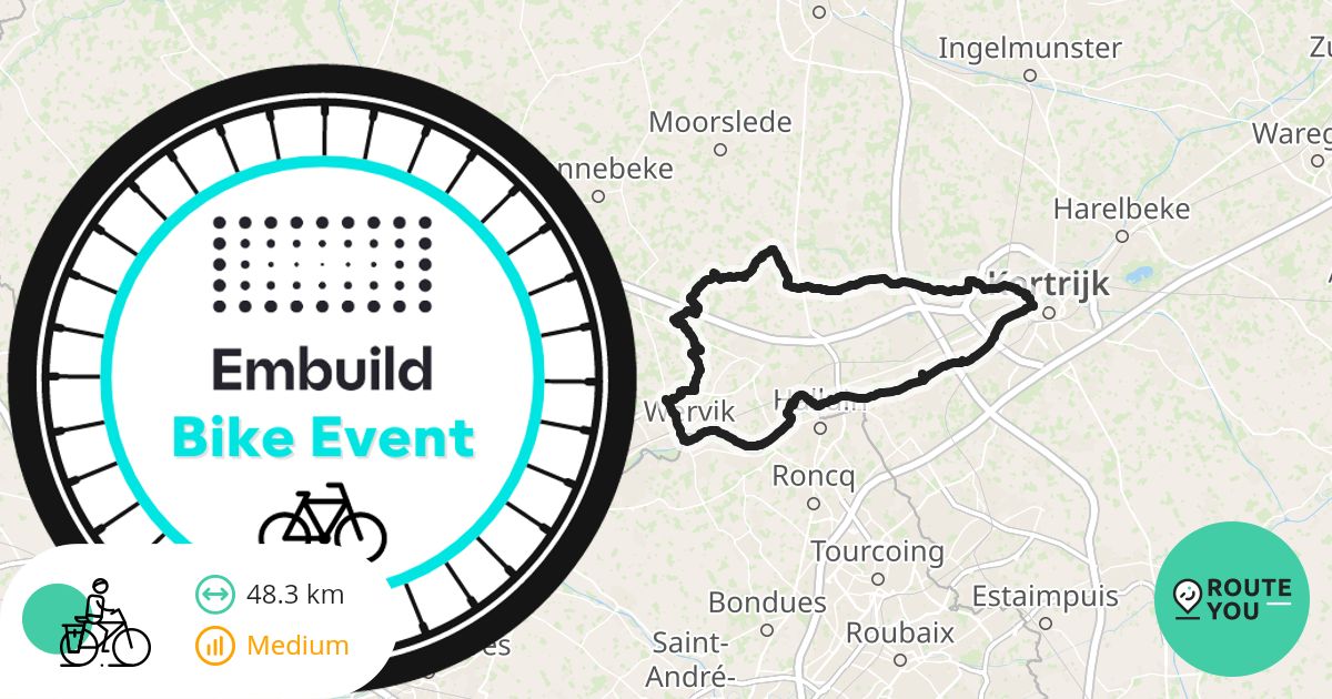 Embuild Bike Event 2025 - 50 km - Recreatieve fietsroute | RouteYou