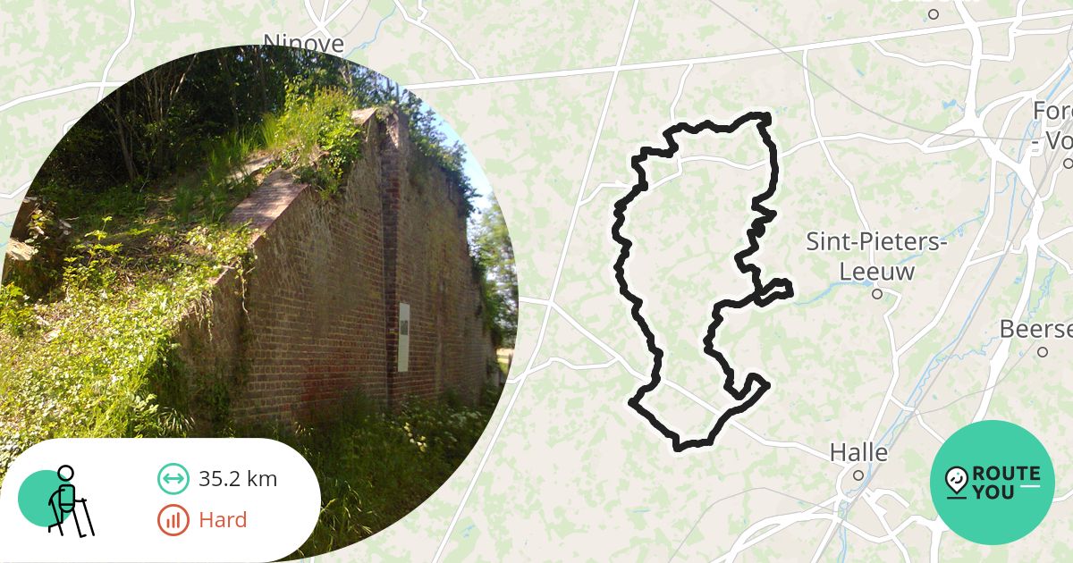 Knooppuntroute Pepingen-St-M-Lennik - Nordic walking route | RouteYou