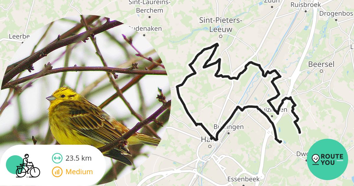 Gordel 2025 - Huizingen 22km - Recreatieve fietsroute | RouteYou