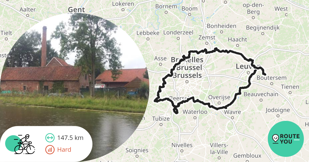 Pb-Rond Brussel Bruine Put - Racefietsroute | RouteYou