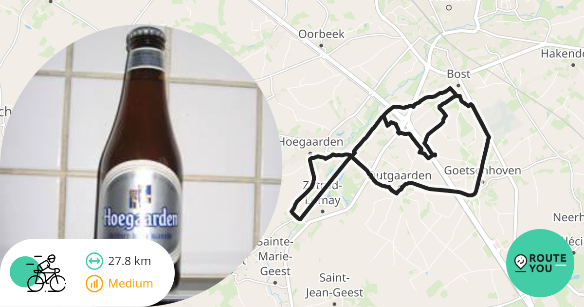 Hoegaarden-Elst-Bost-Goetsenhoven2x - Racefietsroute | RouteYou