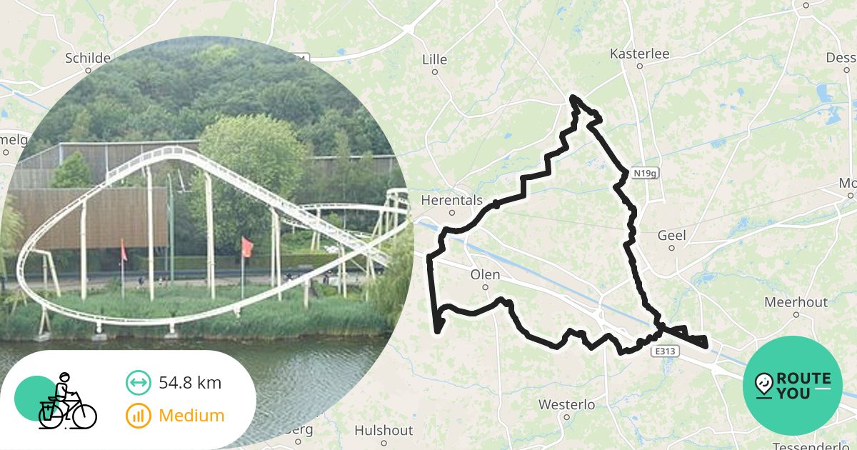 Lus begint in Turnhout 01-06-25 - Recreatieve fietsroute | RouteYou