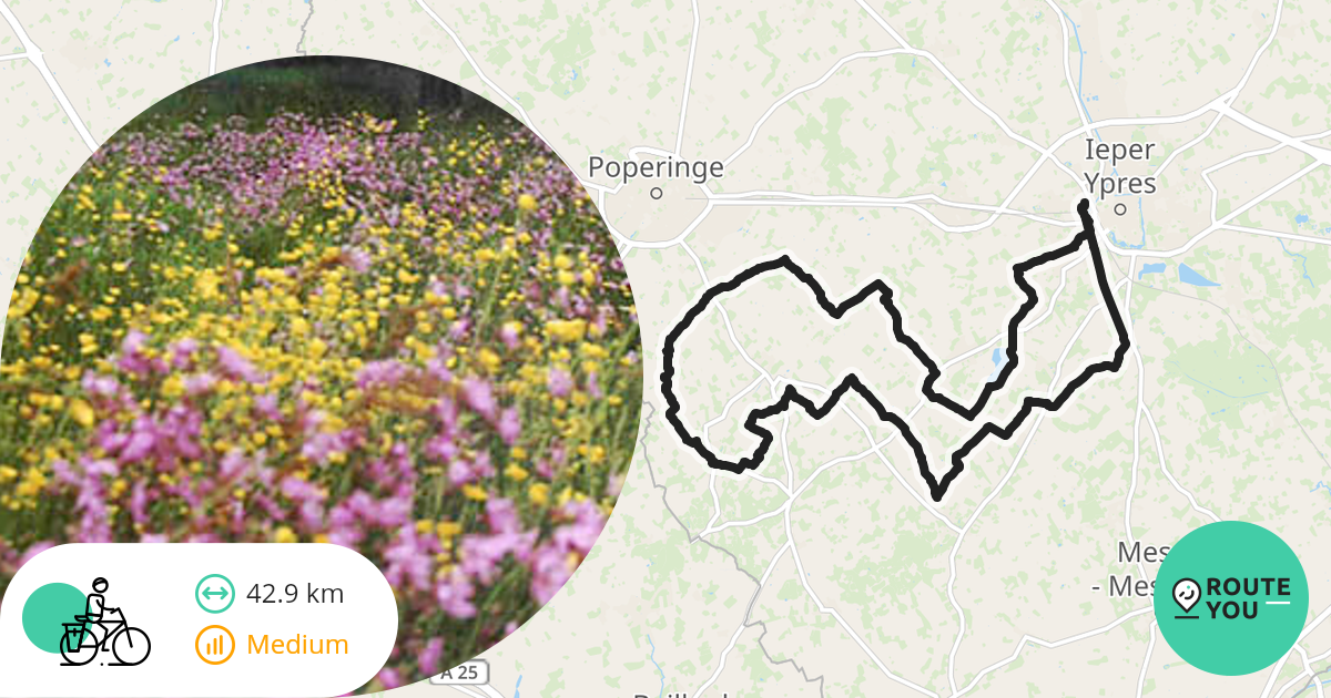 Ieper westouter 2 - Recreatieve fietsroute | RouteYou