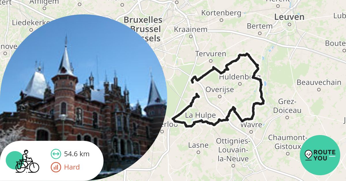 Hoeilaart - Oudergem - Recreatieve fietsroute | RouteYou