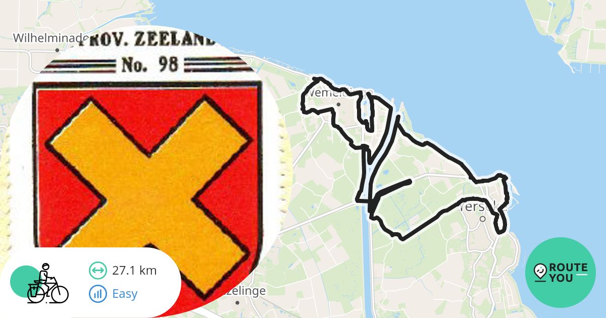 Wemeldinge 27,1km - Recreatieve fietsroute | RouteYou