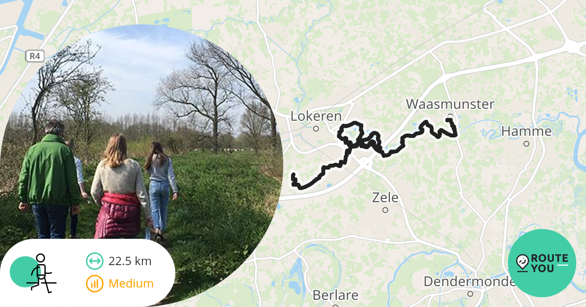 Lokeren - Waasmunster - Wandelroute | RouteYou