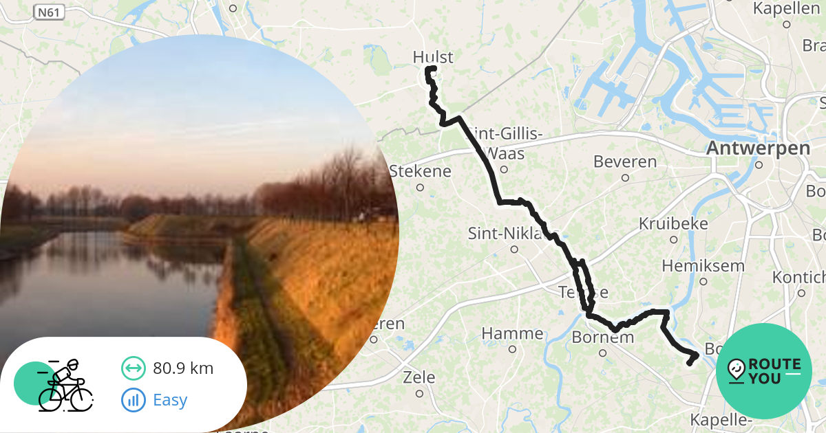 Ruisbroek-hulst-ruisbroek - Racefietsroute | RouteYou